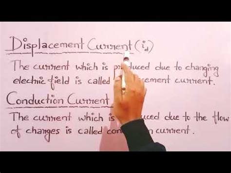 Difference Between Displacement Current And Conduction Current YouTube
