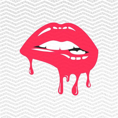 Red Dripping Lips Cut Files Sexy Lips Cut File For Cricut Erotic Make