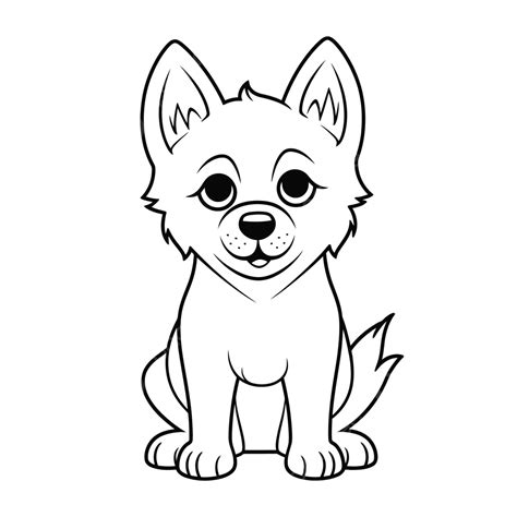 かわいい小さな犬ぬりえページ概要スケッチ図 ベクターイラスト画像とPNGフリー素材透過の無料ダウンロード Pngtree