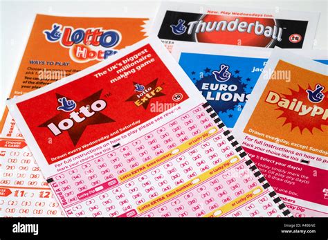 National Lottery Play Slip Game Cards Tickets National Lottery