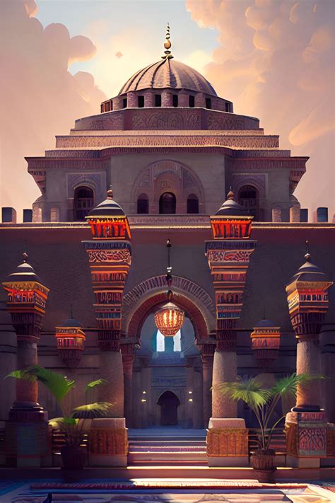 The Entrance To A Building With An Archway Leading Into It