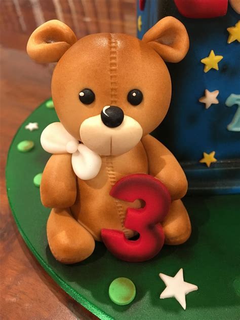 Fondant Teddy Bear By Red Polka Dot Designs Fondant Teddy Bear Polka