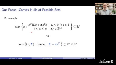 convexification for non convex mixed integer quadratic programming youtube