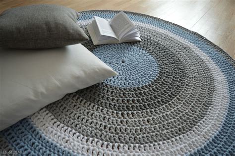 ręcznie robiony okrągły dywan ze sznurka bawełnianego ღ art Madam pl