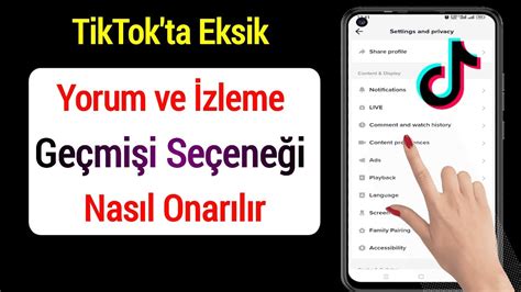 TikTok ta Eksik Yorum ve İzleme Geçmişi Seçeneği Nasıl Düzeltilir 2023