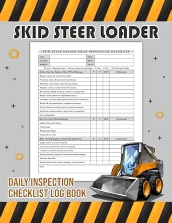 Skid Steer Loader Daily Inspection Checklist Log Book Editions