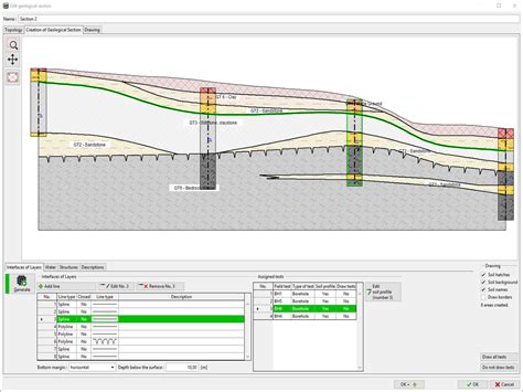 stratigraphy cross sections geotechnical software geo5 fine