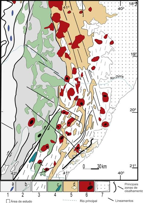 Mapa Geol Gico Simplificado De Parte Da Faixa Ara Ua O Magmatismo