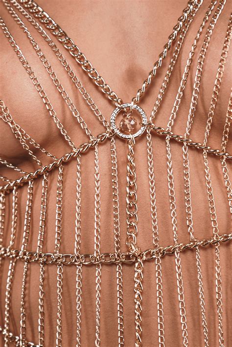 Gold Body Jewelry Chain Bodysuit Chain Body Jewelry Sexy Etsy Uk