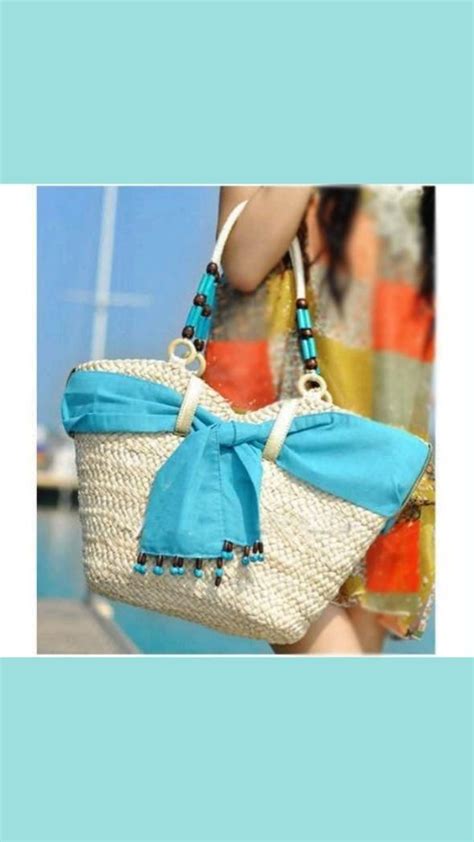 Moda feminina não pôde faltar uma Sacola de Palha Bolsas Sacolas