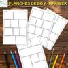 BD A REMPLIR Feuilles à cases vides Occuper Les Enfants