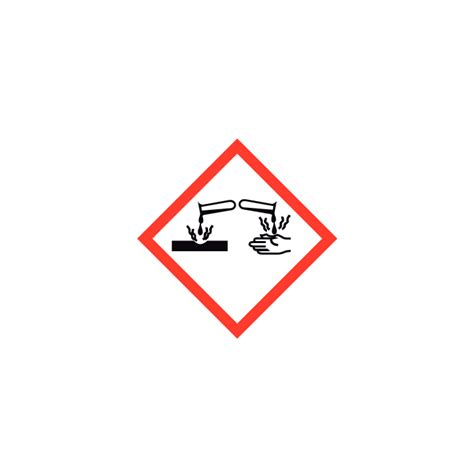 MATIERES CORROSIVES Danger Etiquette Autocollant Vinyle 100mm
