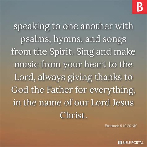 Ephesians 5 19 20 NIV Bible Image Bible Portal