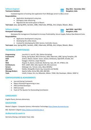 Subha Chandra CV PDF