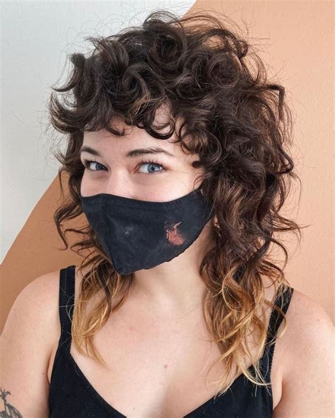 30 Ways To Style Modern Female Mullet In 2024 Curly Hair Women