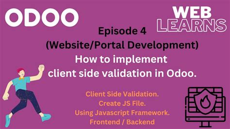How To Add Client Side Validation In Odoo Frontend Development Youtube
