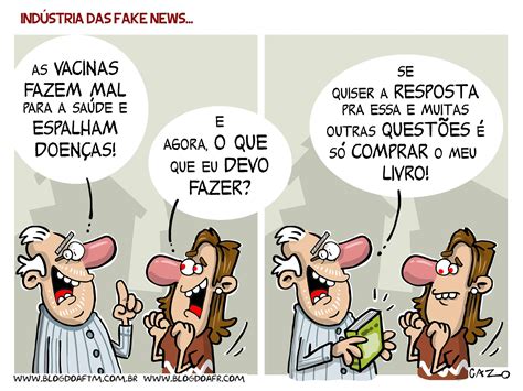 Charge Indústria da fake news Blog do AFTM
