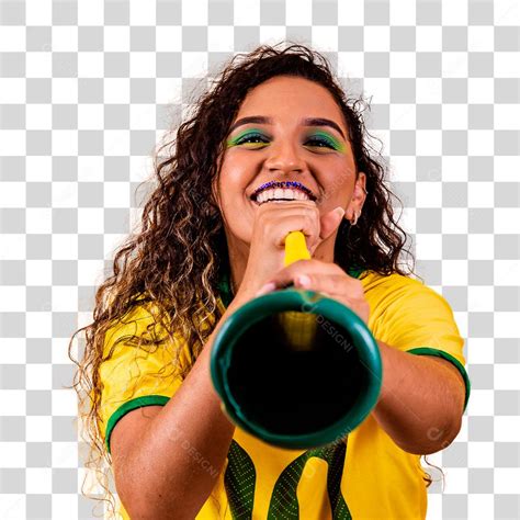 Líder de torcida brasileira jovem afro uma vuvuzela download