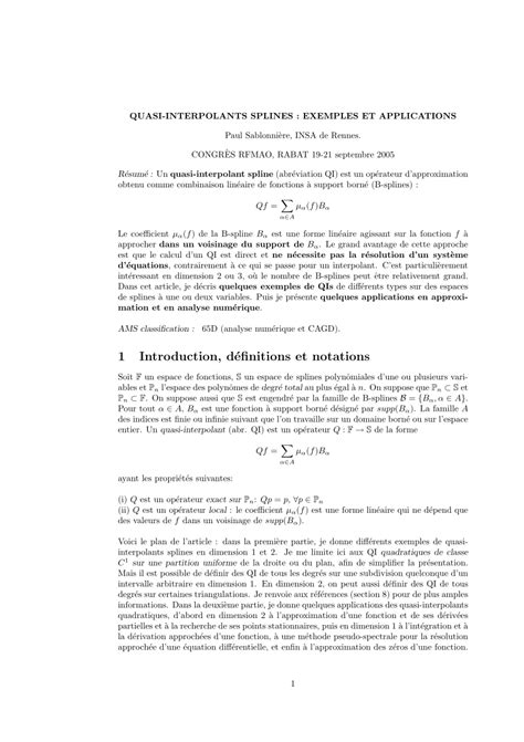 pdf quasi interpolants splines exemples et applications