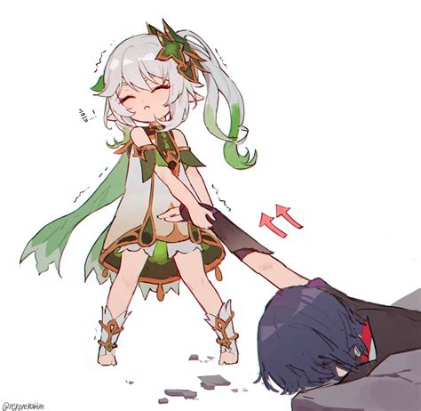 Scaramouche And Nahida Genshin Impact Drawn By Rerorerobim Danbooru