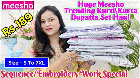 Huge Meesho Kurti Kurta Dupatta Set Haul Starting Rs 189Trending