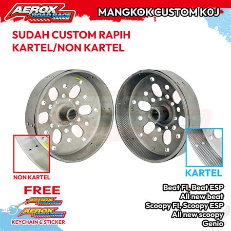 Jual MANGKOK KAMPAS GANDA ANTI GREDEG CUSTOM KARTEL BEAT FI SCOOPY BEAT