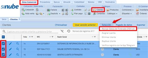 Revisión de datos para facturación CFDI 4 0 sinube