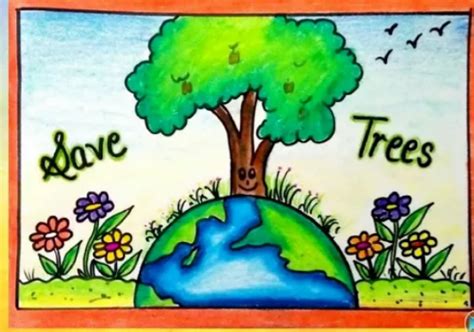 Poster On Save Trees To Draw