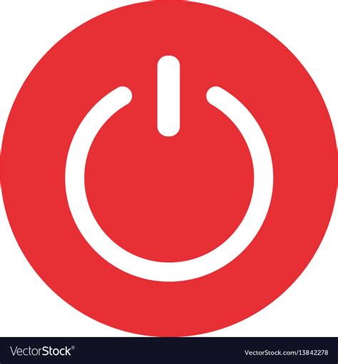 Shut Down Button Royalty Free Vector Image VectorStock