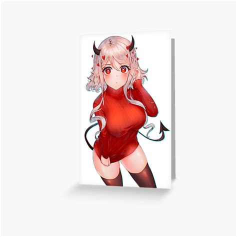 Tarjetas de felicitación Copia de Hot Modeus Succubus Helltaker Sexy