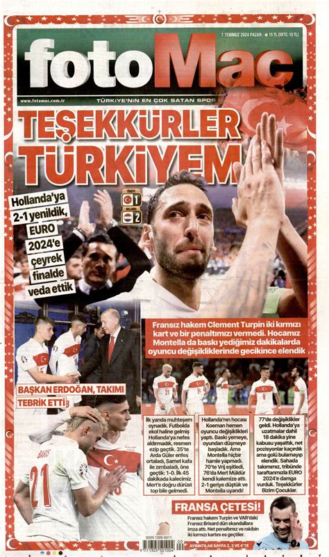 Fotomaç Gazetesi Fotomaç Manşet Oku Haberler 07 Temmuz 2024