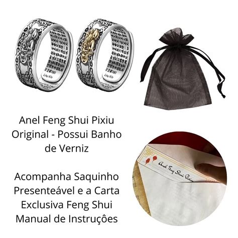 Feng Shui Pixiu Mani Mantra Proteção Anel de Riqueza Amuleto de Riqueza