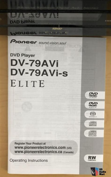 Pioneer Elite Dv Avi Dvd Dvd A Sacd Cd Player W Remote Oem Box