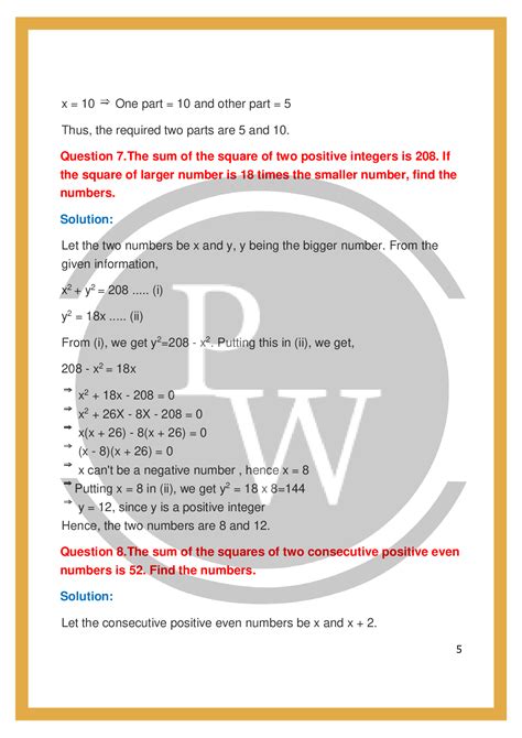 icse class 10 maths exercise 6a solving problems