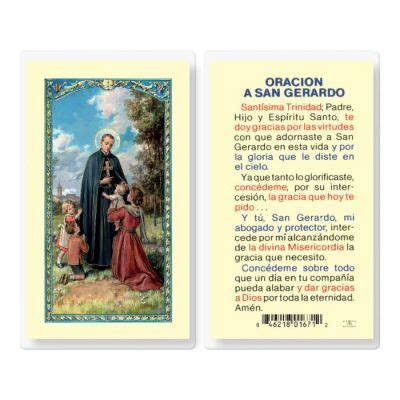 Prayer Cards Holy Cards Oracion A San Gerardo Mayela Holy