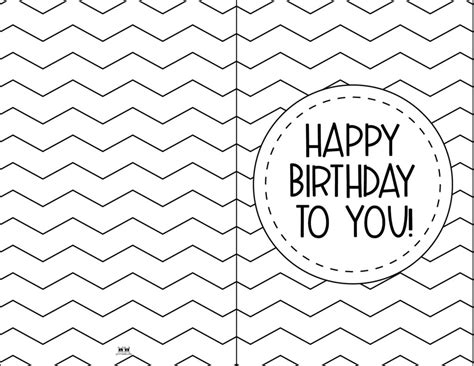 Birthday Card Black And White Printable