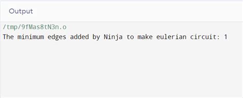 minimum edges required to add to make eulerian circuit coding ninjas