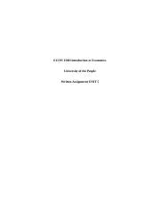 Written Assignment Doc Econ Introduction To Economics University