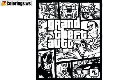 Gta 5 Logo Coloring Pages