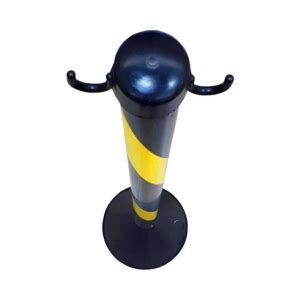 PEDESTAL PLASTICO ZEBRADO PRETO AMARELO 90 CM