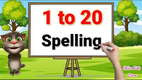 1 To 20 SpellingNumbers Names 1to 20 With Spellingone To Twenty