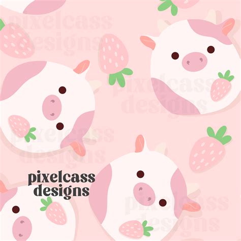 Cute Strawberry Cow Wallpapers Wallpaper Cave