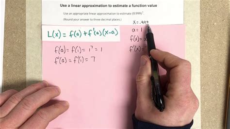 use a linear approximation to estimate a function value youtube