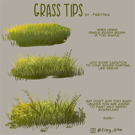 Grass Tips By Fireytika On DeviantArt Concept Art Tutorial Grass