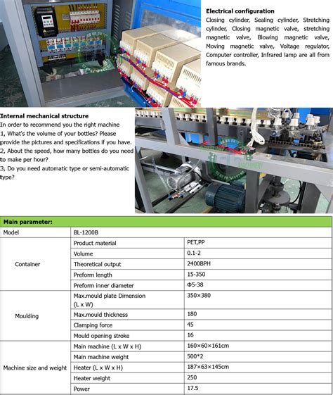 Semi Auto Blow Molding Machine 2 Blowers 1 Preform Heater