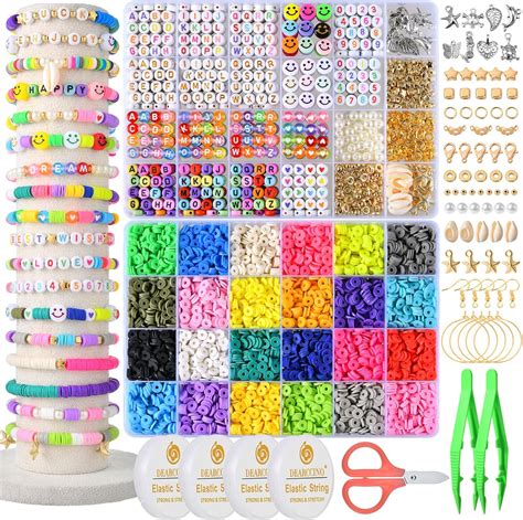 Amazon DEARCCINO 7200 PCS Clay Beads Bracelet Making Kit 2 Boxes