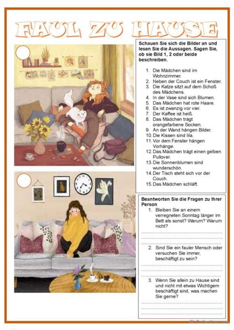 1 025 Haus Deutsch DAF Arbeitsblätter pdf doc