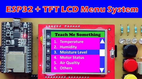 Inch Tft Lcd Shield Esp Menu Option Selection Esp Tft Lcd