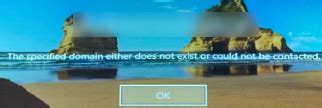 Error The Specified Domain Doesnt Exist Or Couldnt Be Contacted