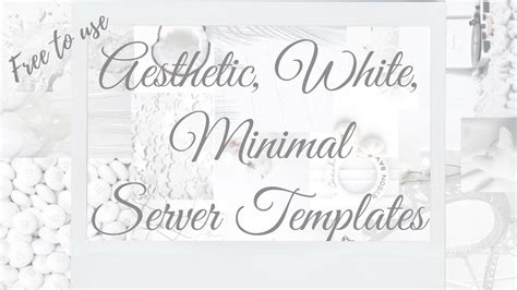 Aesthetic White Minimalist Discord Server Templatesfree To Usejoin